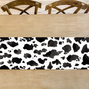 Cow Print Table Runner | Cowboy Party Decor | Cowgirl Party Decor ...