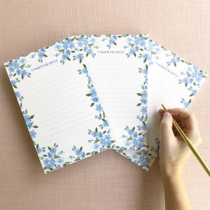 Forget Me Nots Watercolor Floral Notepad | Watercolor Notepad | Flower ...