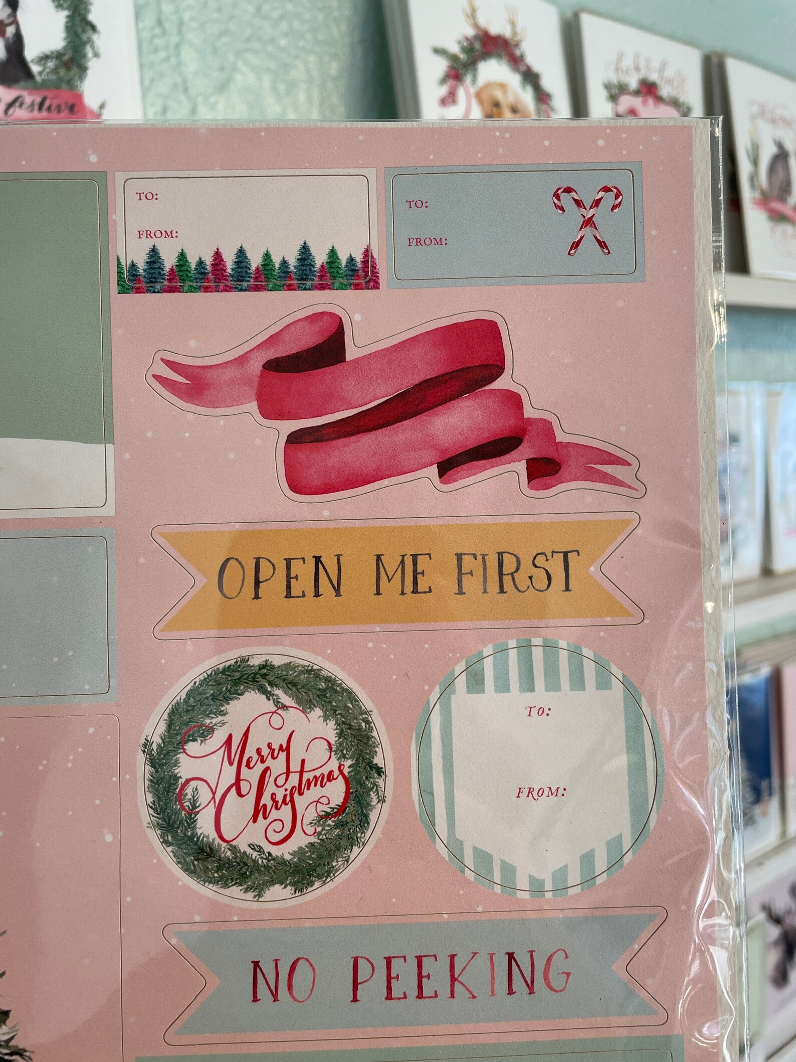 Christmas Gift Tags Sticker Sheet Holiday Gift Tag Stickers - Etsy