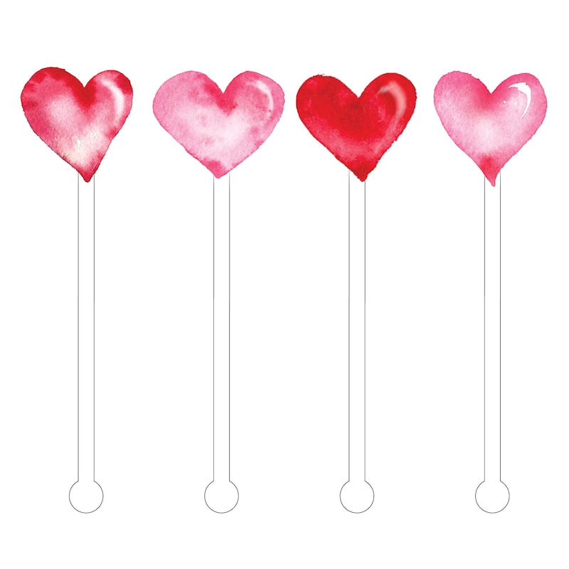 Heart Swizzle Sticks - Etsy
