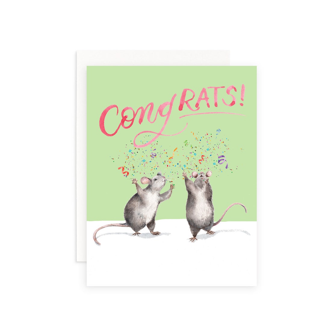 Congrats! Greeting Card | Rats Greeting Card | Graduation Card ...