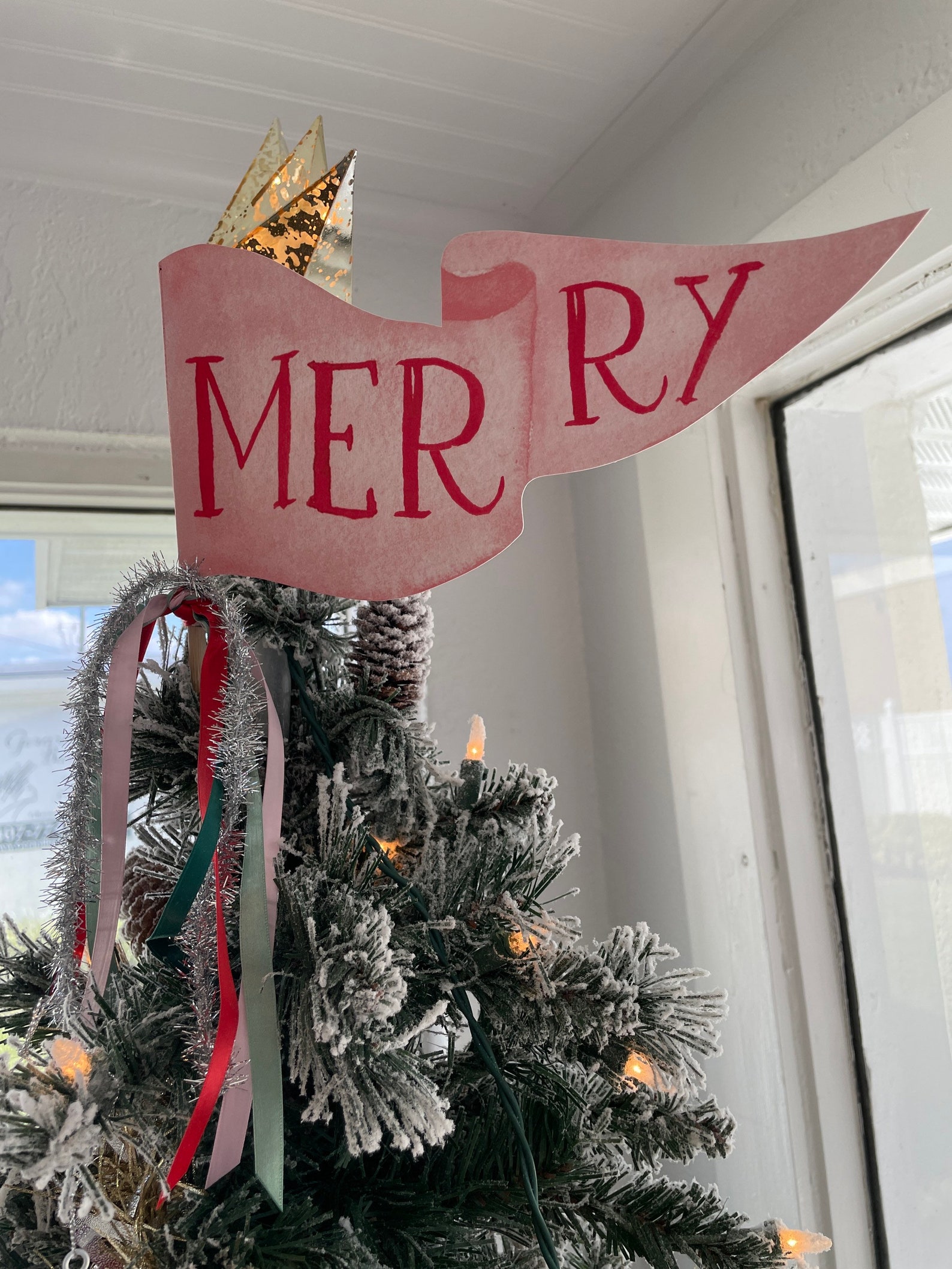 Merry Party Pennant Christmas Pennant Christmas Party - Etsy