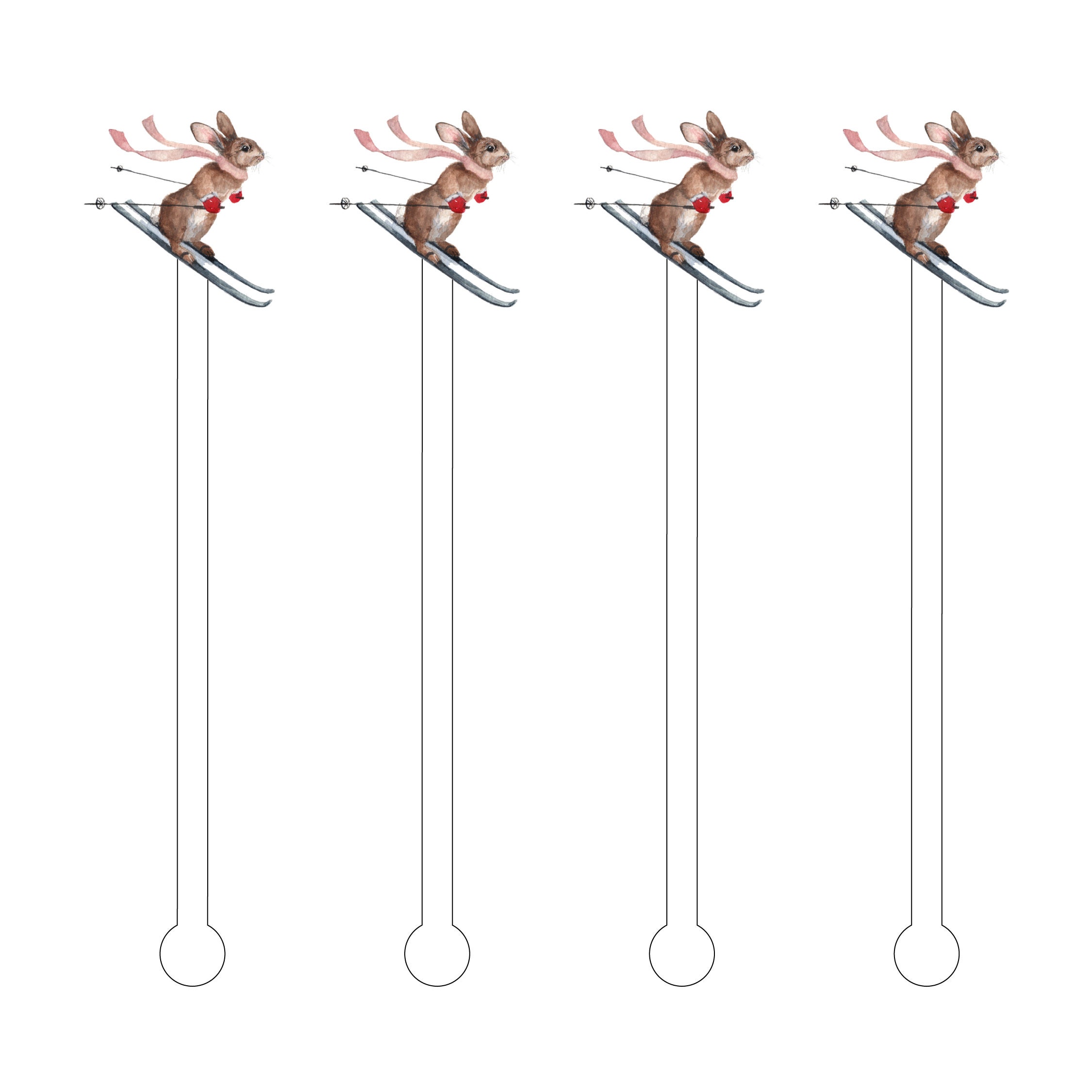 Bunny Slope Drink Stir Sticks | Winter Drink Stirrer | Winter Drink ...