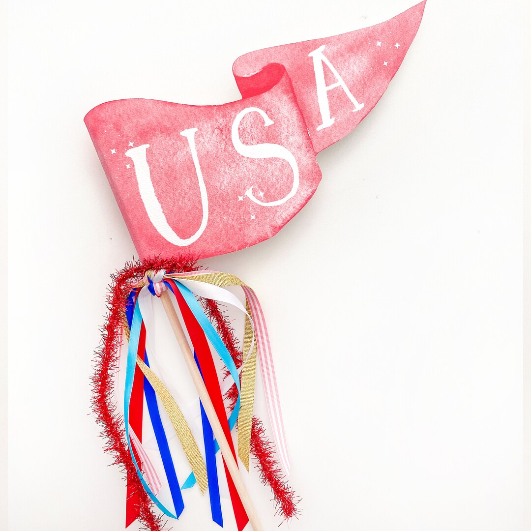 USA Party Pennant | July 4th Pennant | 4th of July Party Pennant | 4th ...