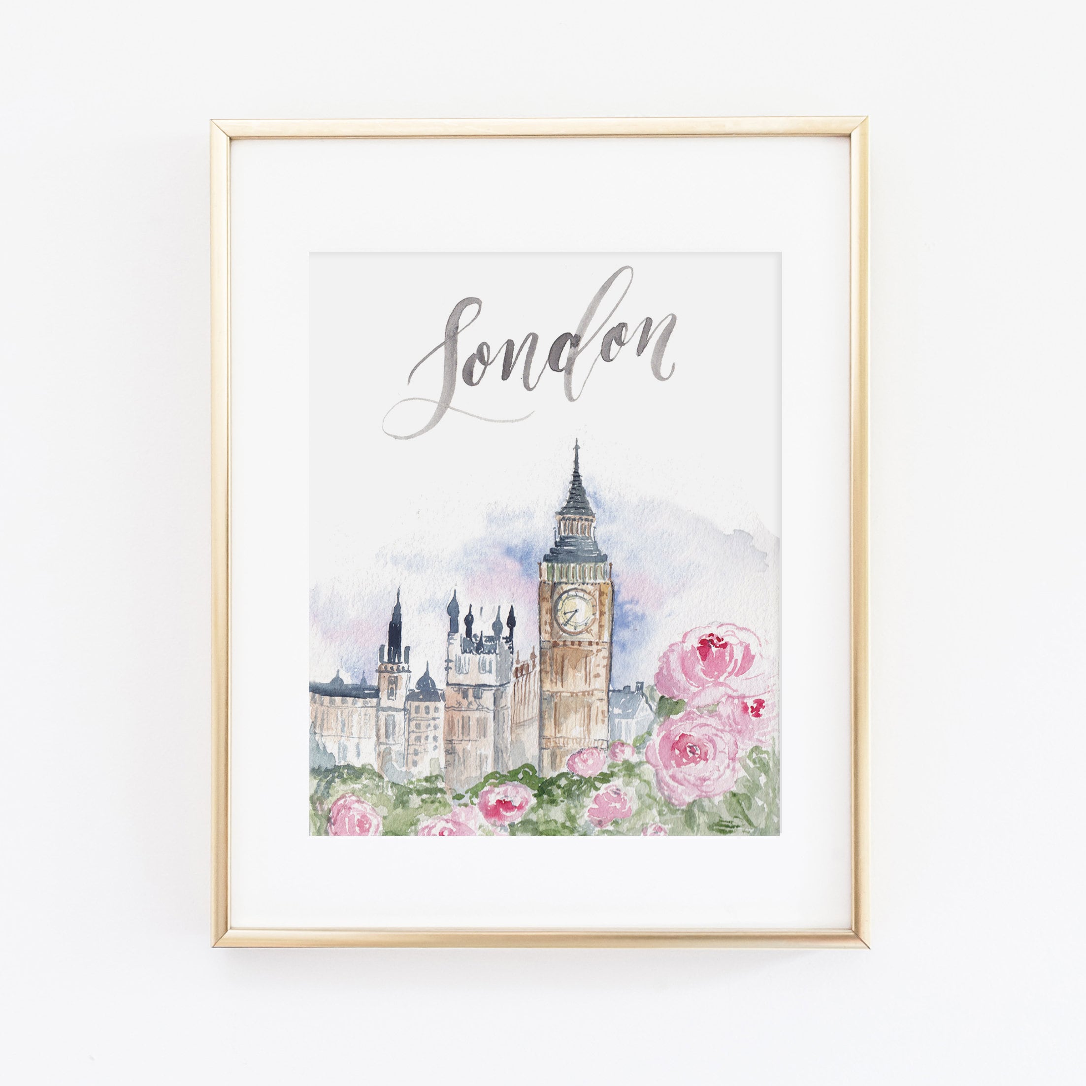 Watercolor London England Print London Watercolor Art - Etsy