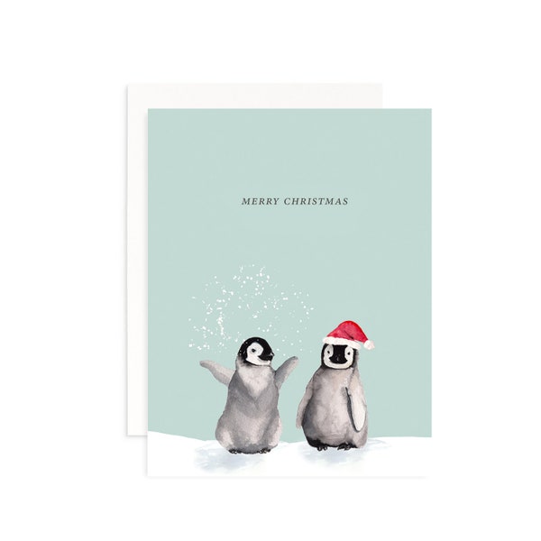 Penguin Card - Etsy