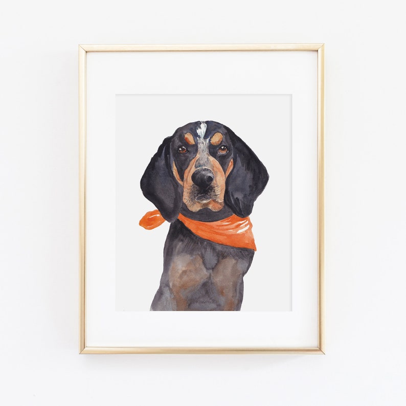 Smokey Tennessee Vols Mascot Art Print | Tennessee Football Smokey Art ...