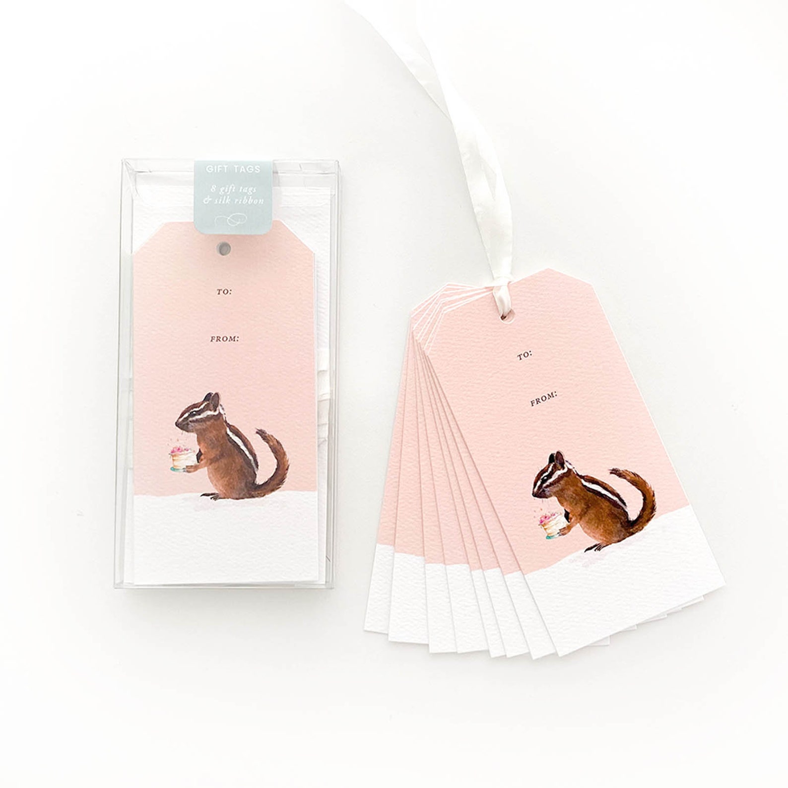 Chipmunk Cake Birthday Party Gift Tags | Watercolor Chipmunk Tags ...