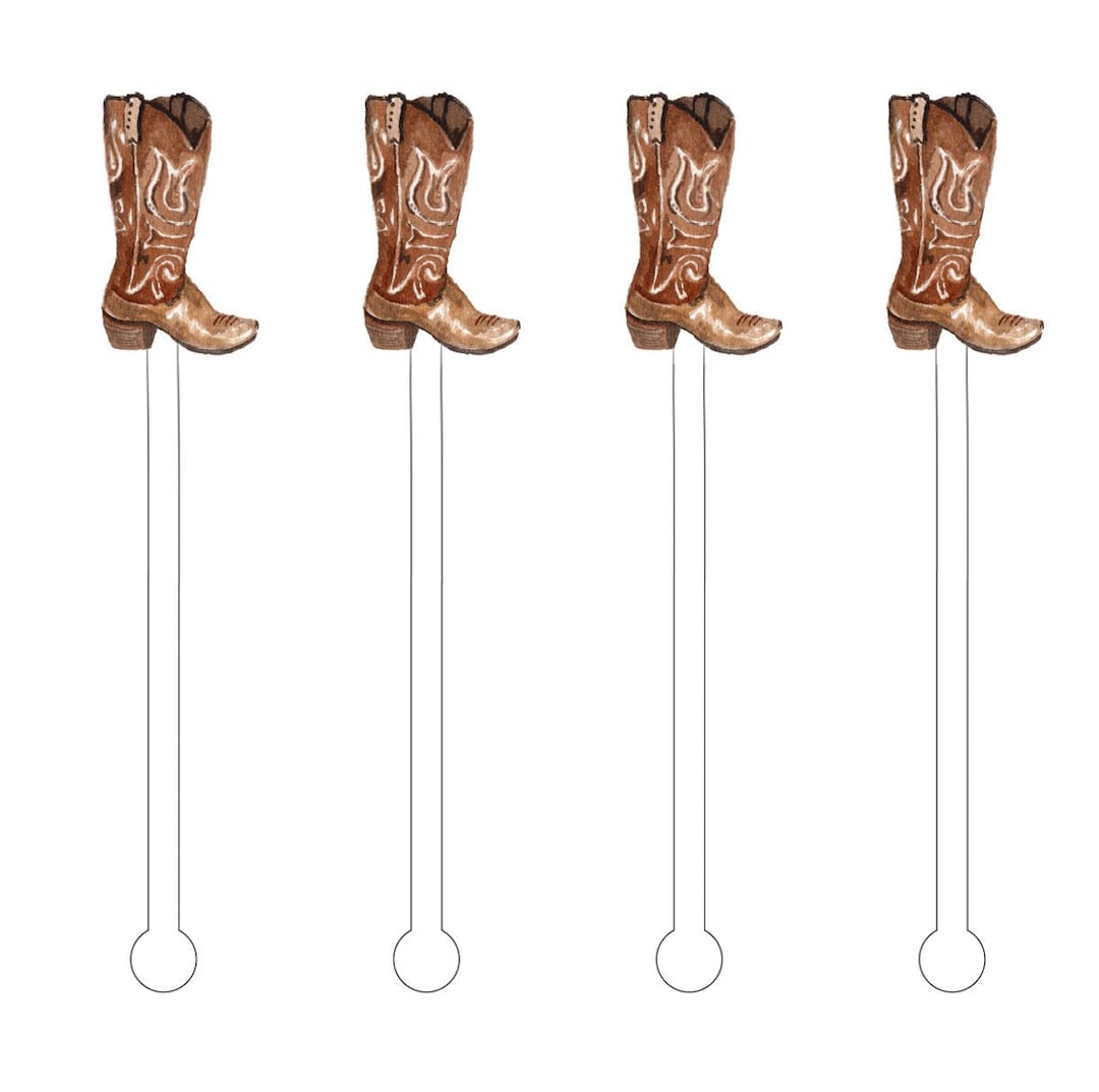 Cowboy Boot Stir Sticks | Western Party Decor | Cowboy Gift Idea ...