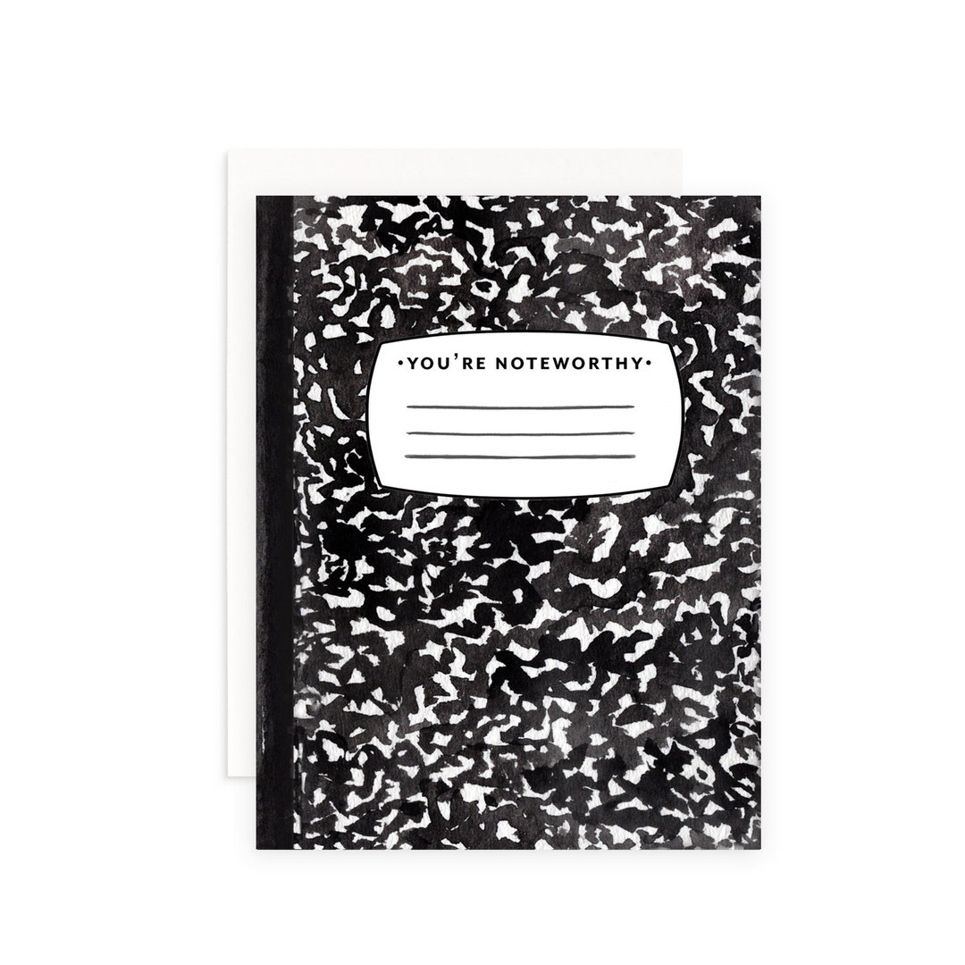 Back to School Greeting Card | You're Noteworthy Card | Composition ...