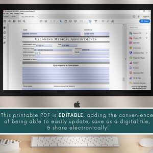 EDITABLE Medical Information Bundle – Printable PDF, A4+ US Letter Size ...