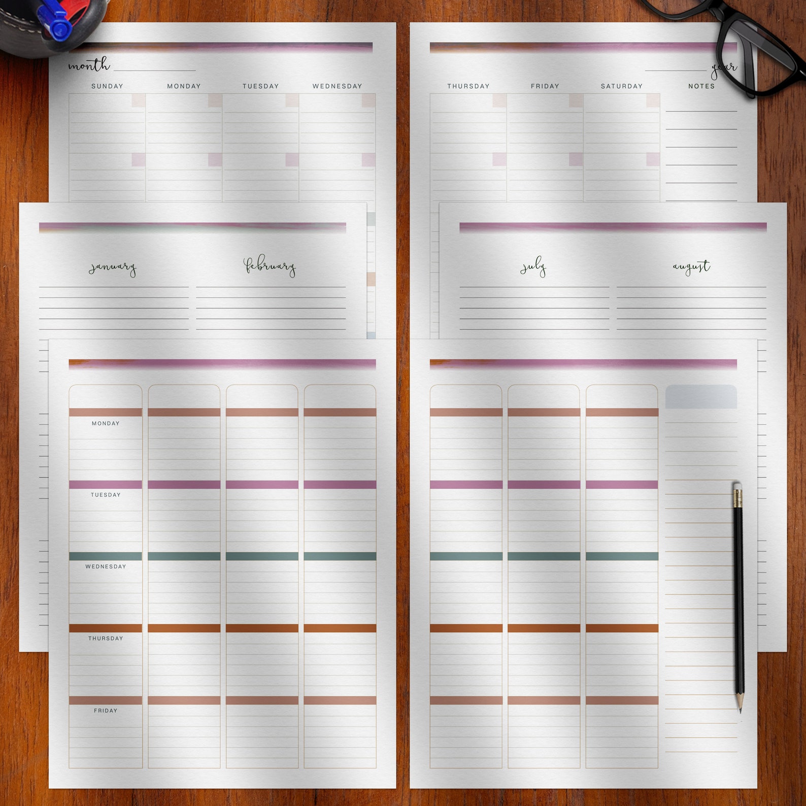 EDITABLE Teacher Planner Printable PDF Lesson Planner - Etsy
