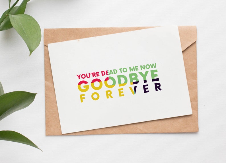 Goodbye Forever - Farewell/goodbye Greeting Card for Departing Coworker ...