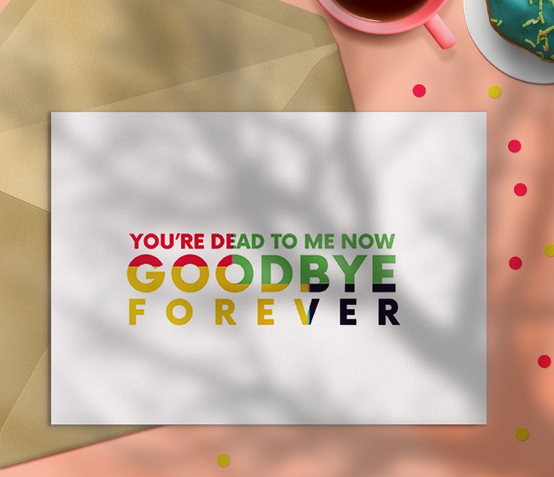 Goodbye Forever Printable PDF 5x7 Instant - Etsy