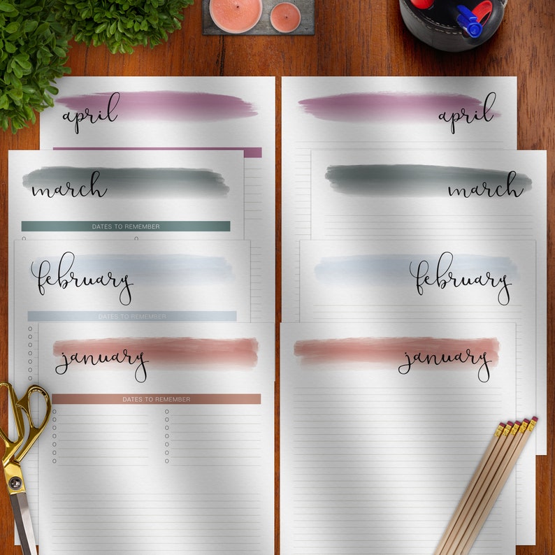 Editable Teacher Planner Printable PDF | Watercolor Lesson Planner | US ...