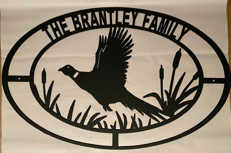 Custom Pheasant Scene Metal Sign | Etsy