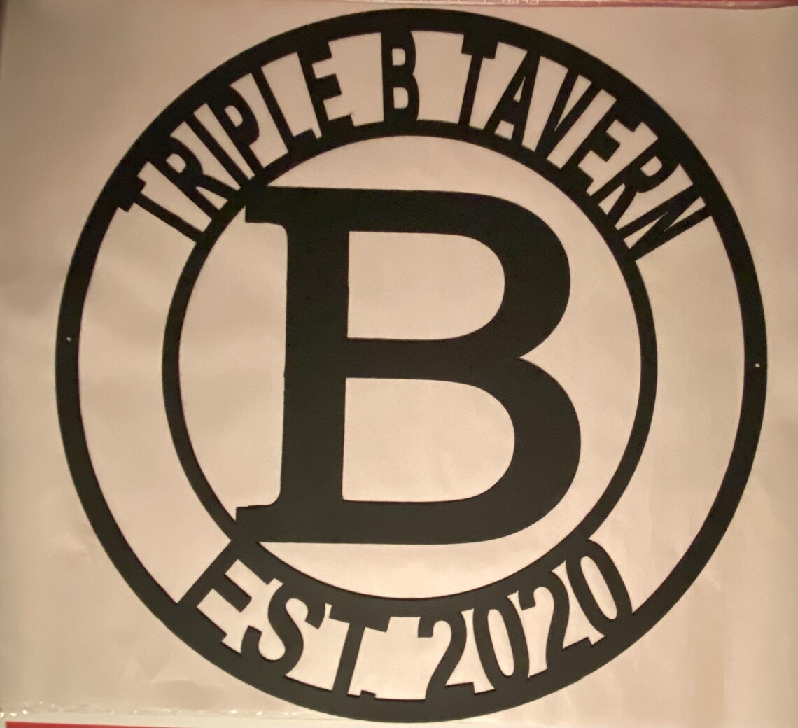 Round Initial/name/est Year Custom Metal Sign | Etsy