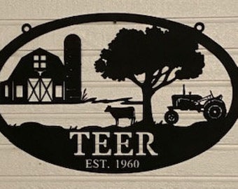 Farm Scene Metal Sign Dxf Cut File - Etsy