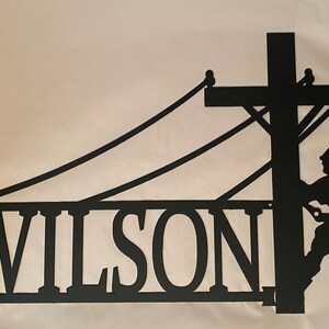 Metal Lineman Sign - Etsy