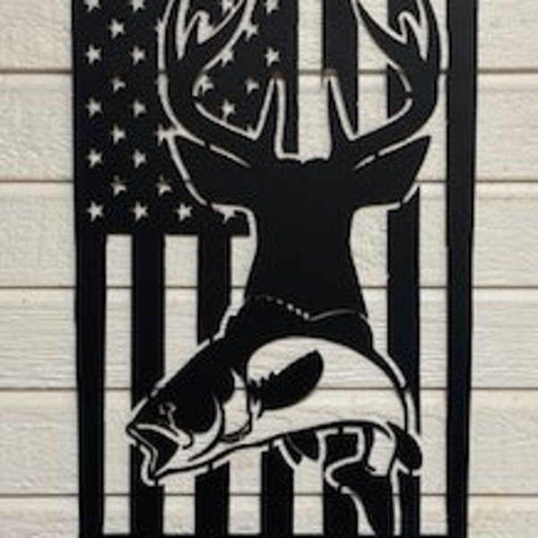 Deer and Fish Flag Signs - Etsy
