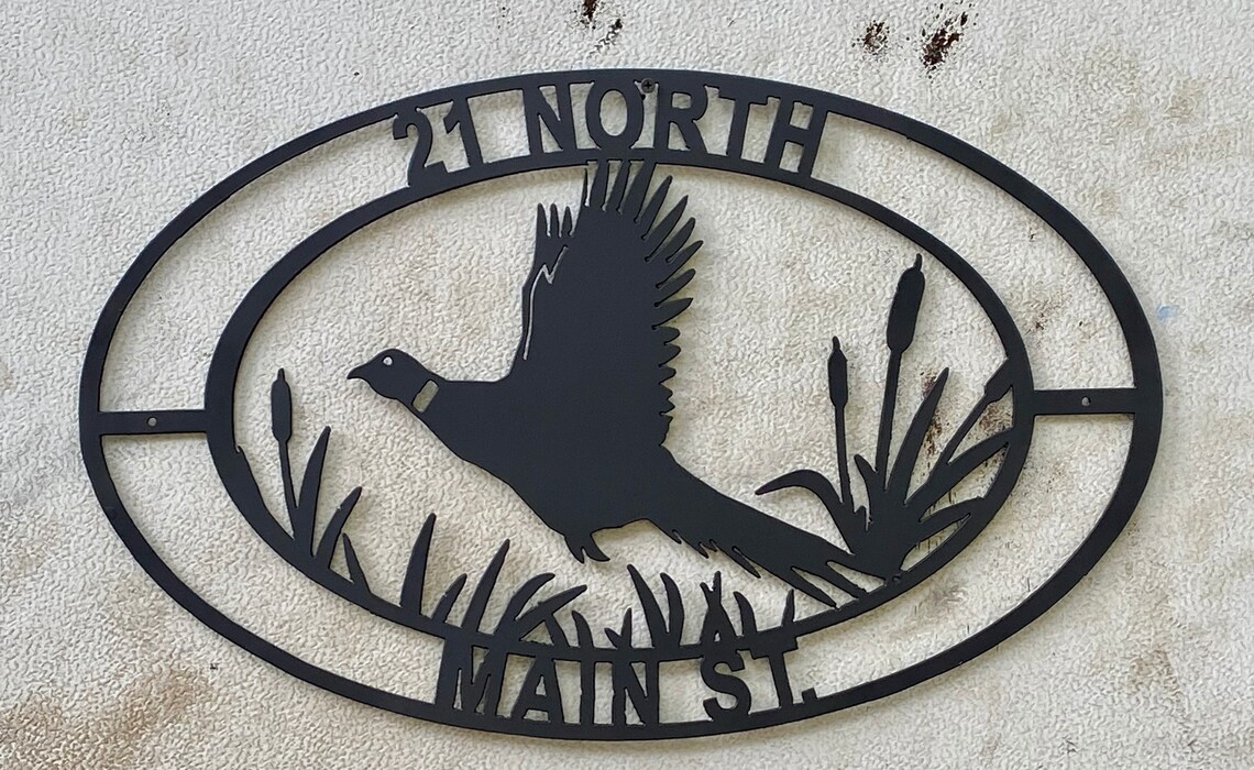 Custom Pheasant Scene Metal Sign | Etsy