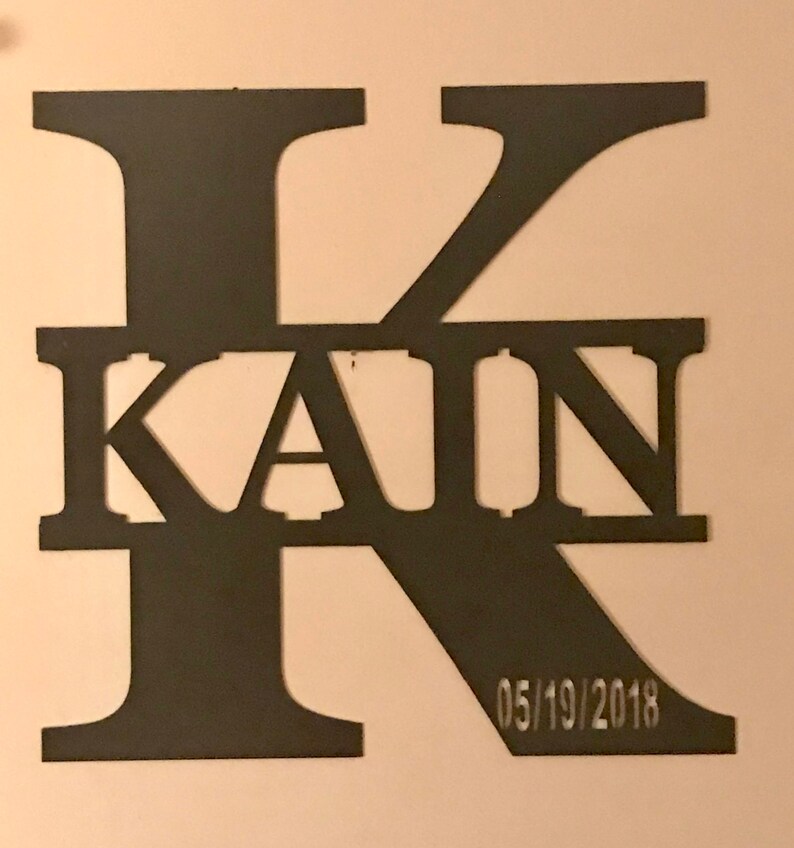 Initial With Name Metal Sign / Family Name Sign / Personalized - Etsy