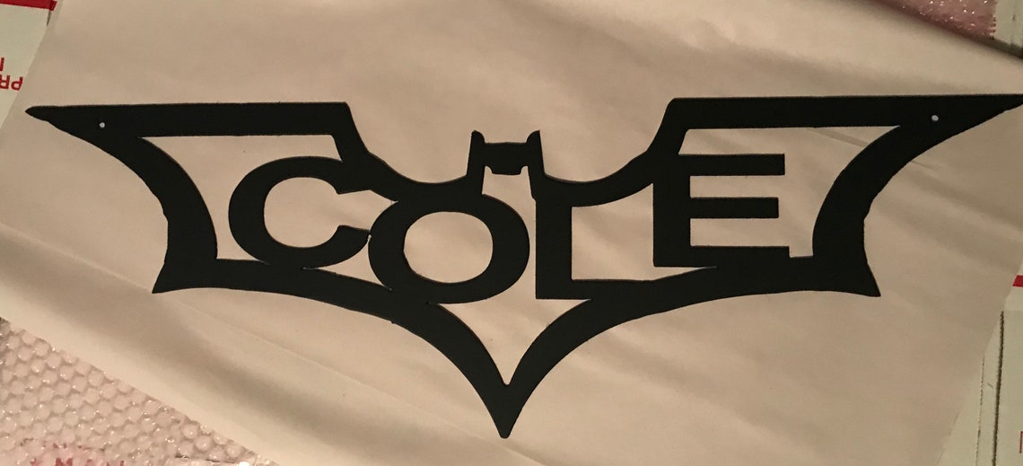 Metal Personalized Bat Sign | Etsy