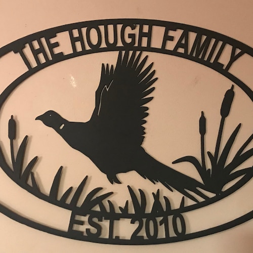 Custom Pheasant Scene Metal Sign | Etsy