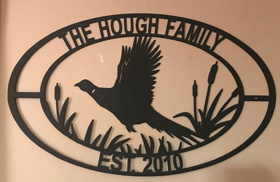 Custom Pheasant Scene Metal Sign | Etsy