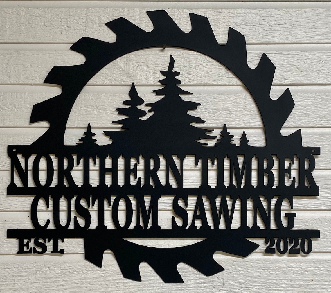 Custom Saw Blade Metal Sign - Etsy