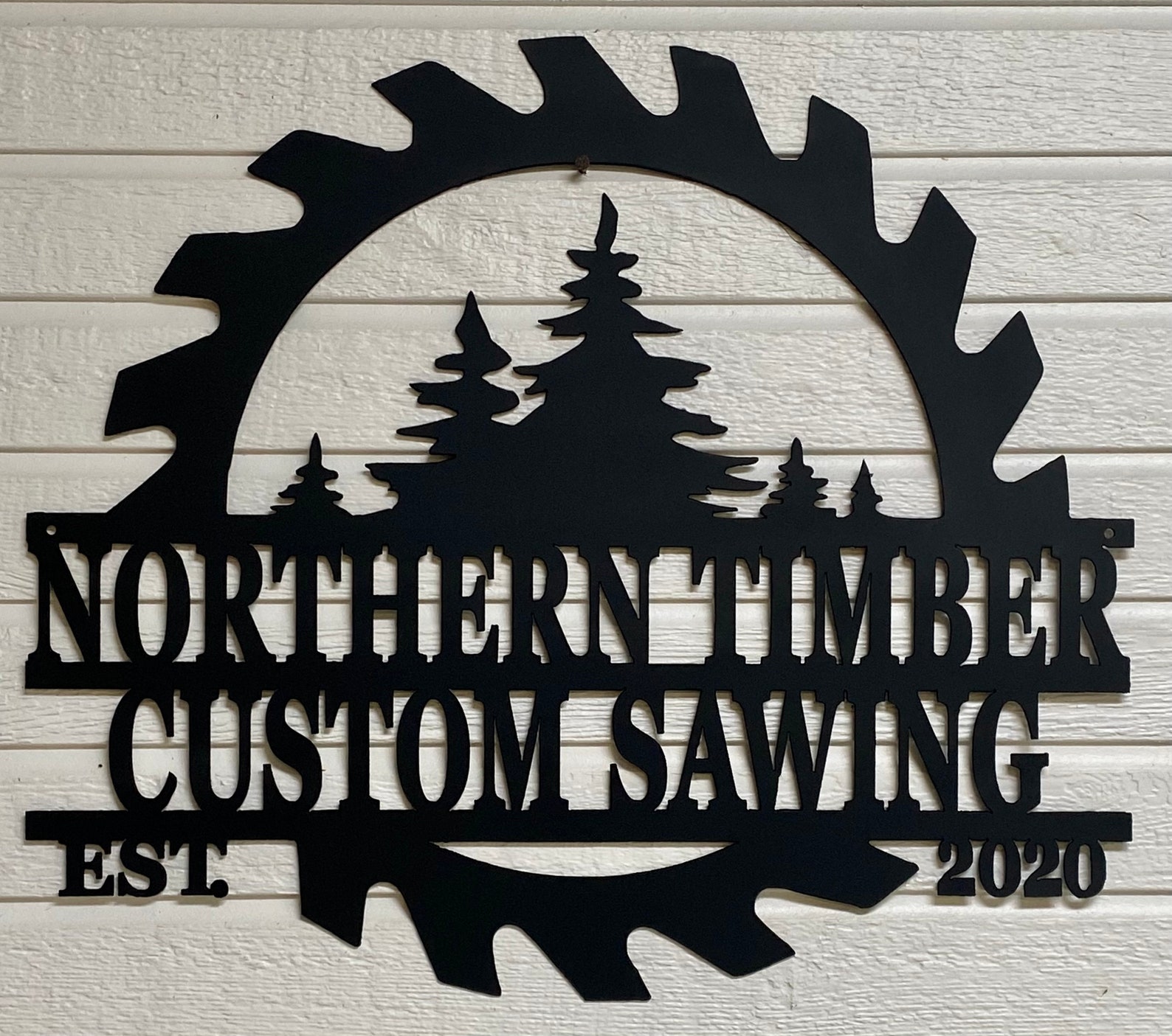 Custom Saw Blade Metal Sign - Etsy