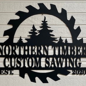 Custom Saw Blade Metal Sign - Etsy