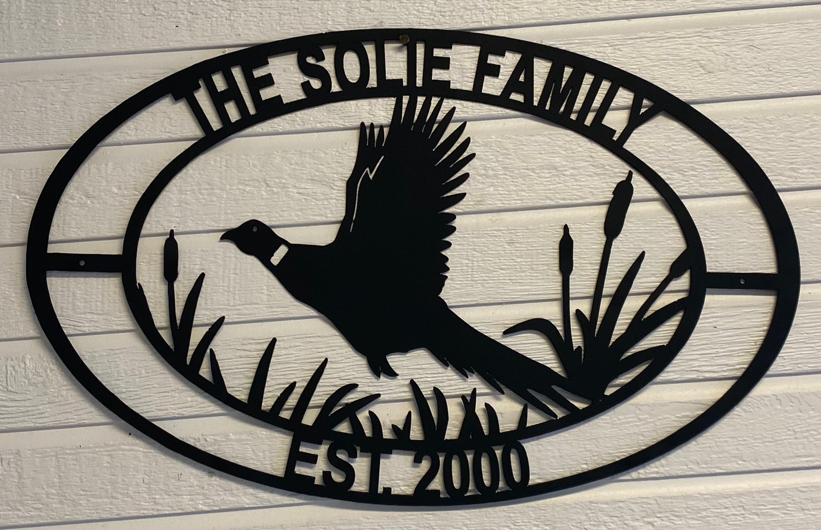 Custom Pheasant Scene Metal Sign | Etsy