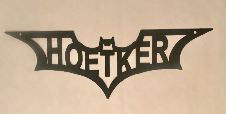 Metal Personalized Bat Sign - Etsy