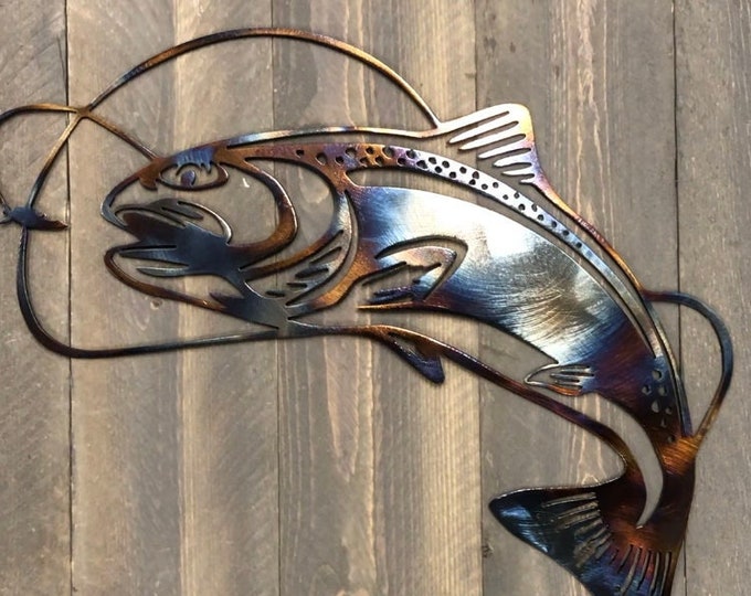 Metal Trout Wall Art - Etsy