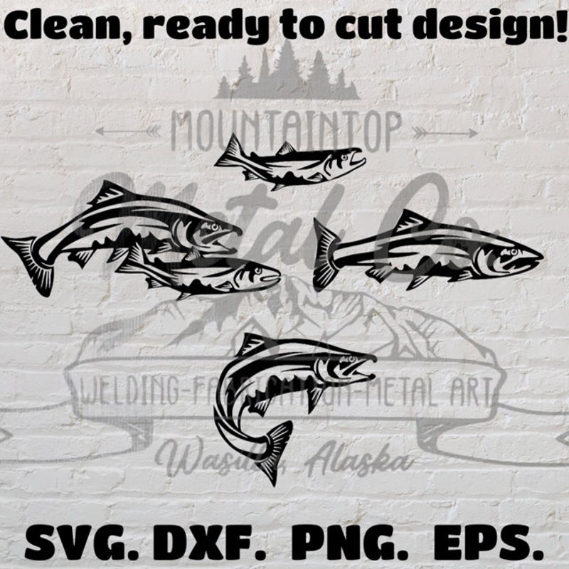 Salmon Svg - Etsy