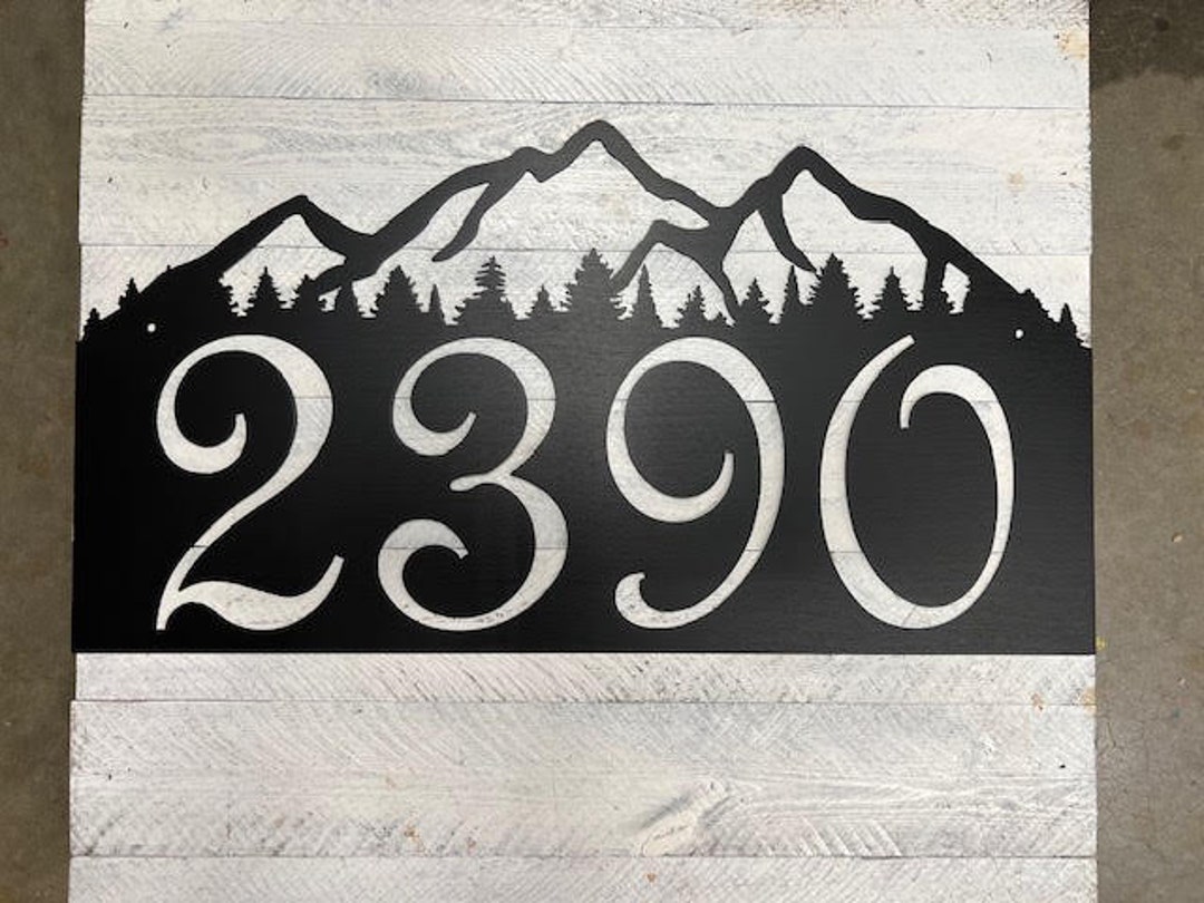 Metal Mountain Peak Address Sign - Etsy
