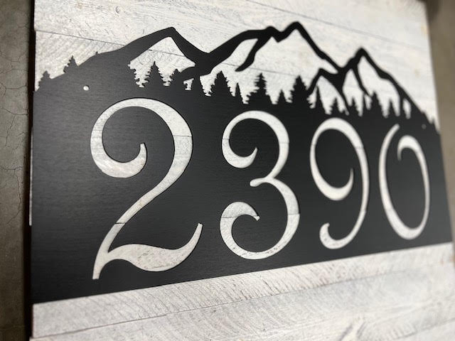 Metal Mountain Peak Address Sign - Etsy