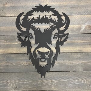Metal Bison Wall Art - Etsy