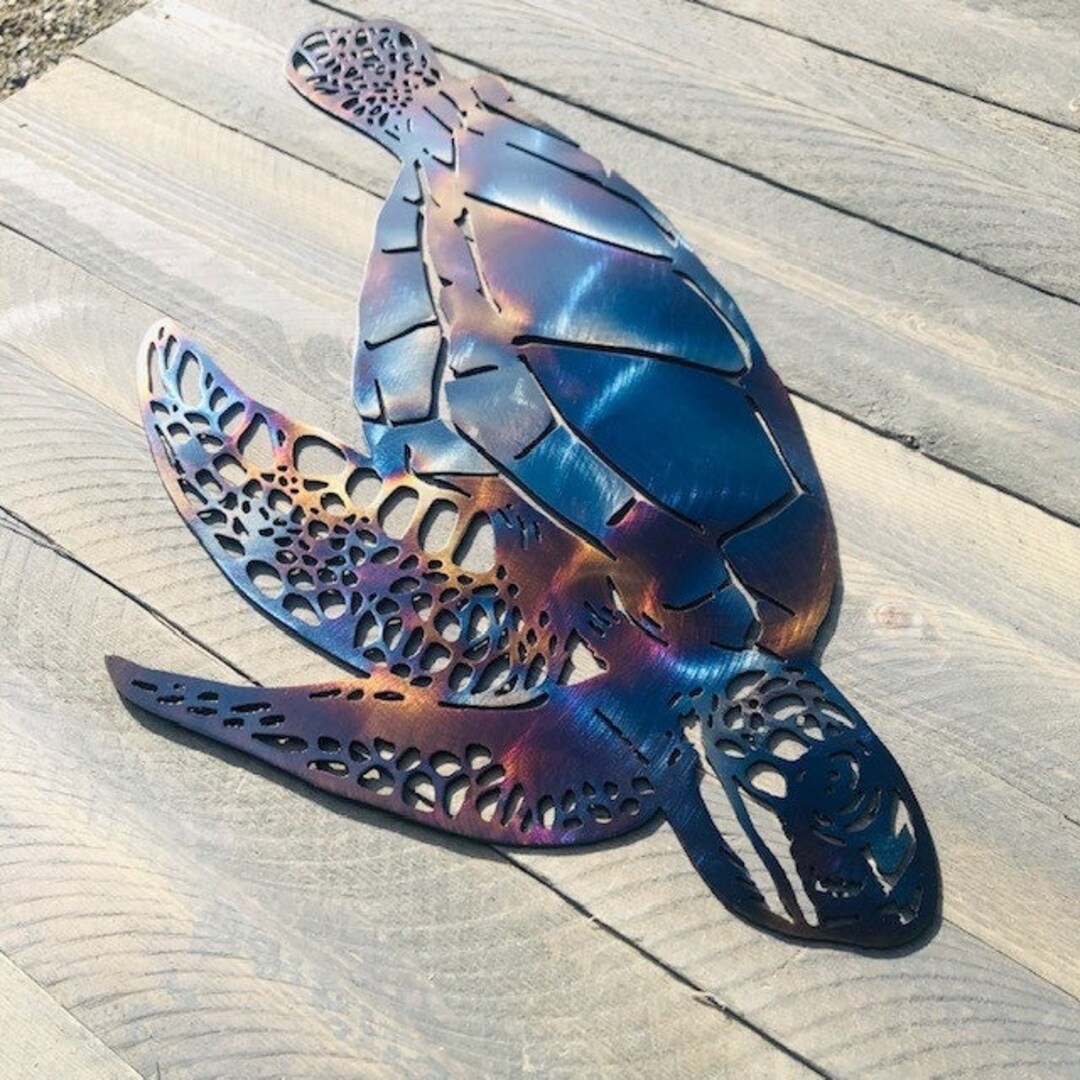 Metal Sea Turtle Wall Art - Etsy