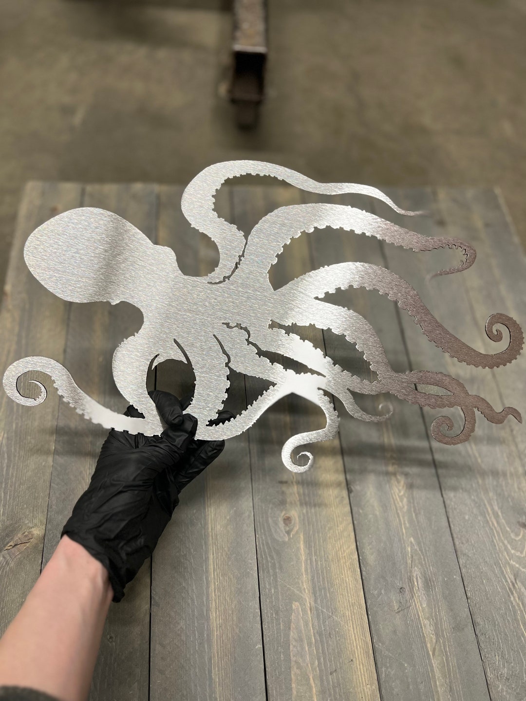 16” Bare Metal Octopus Cutout. Perfect for DIY Crafts and Projects ...