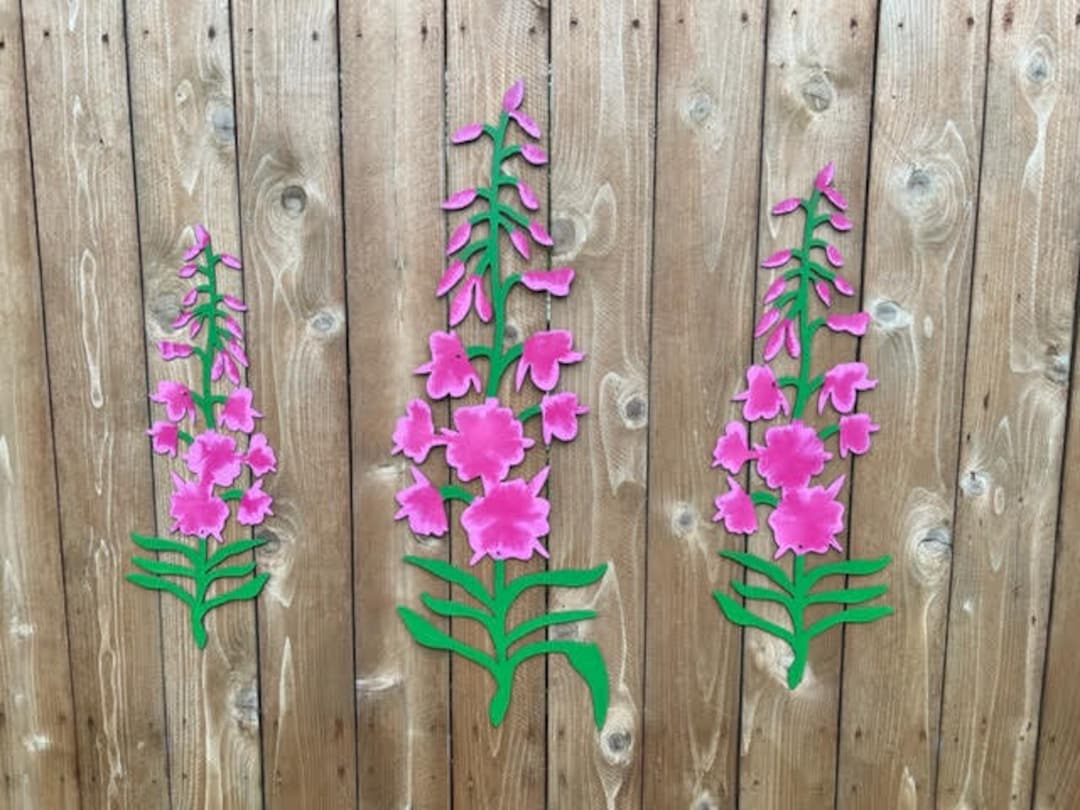 Large Metal Fireweed Art for Outdoors, Single - Etsy