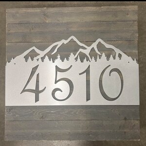 Metal Mountain Peak Address Sign - Etsy
