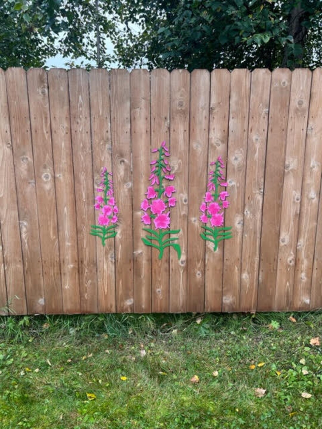 Large Metal Outdoor Fireweed Art, Set of 3 - Etsy