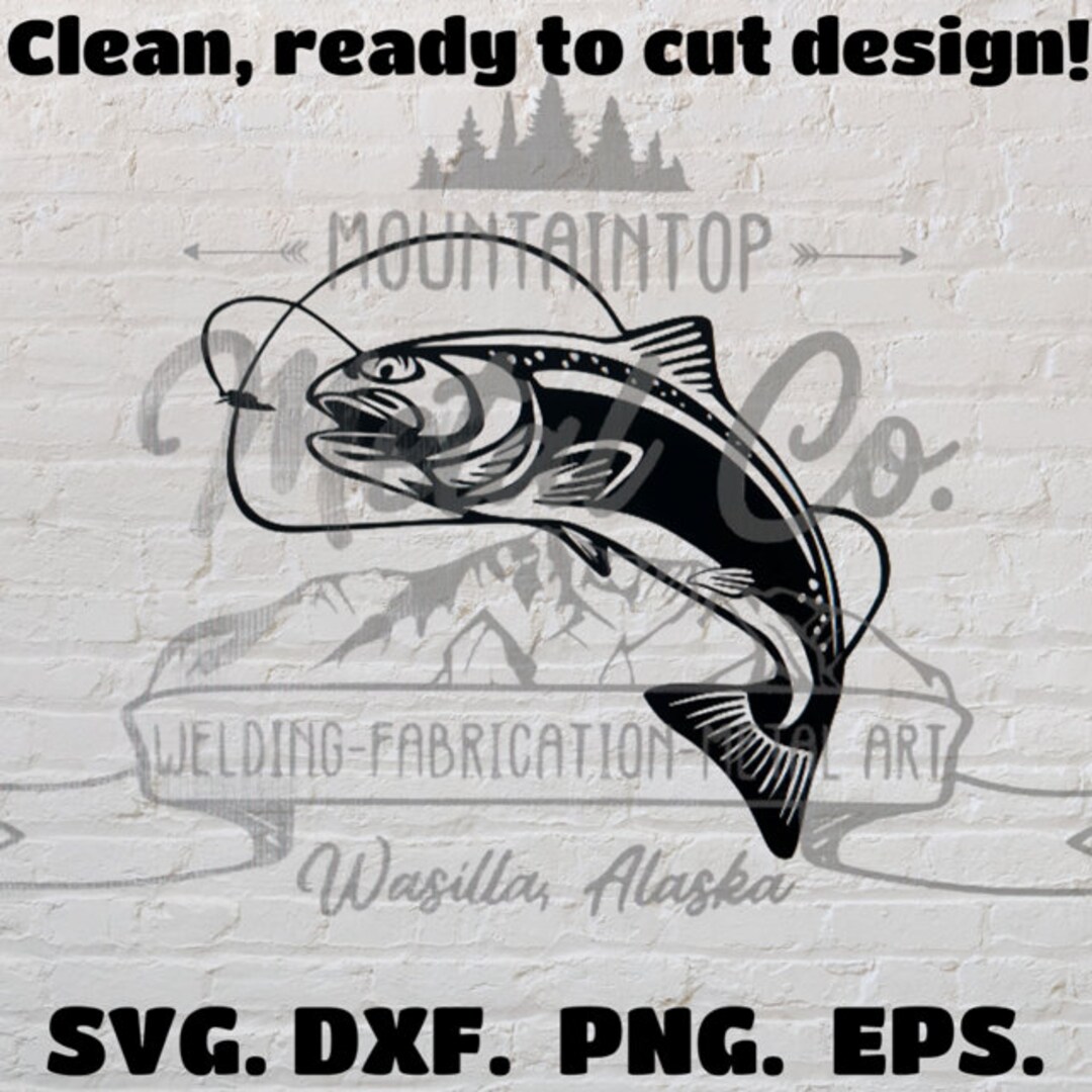 Rainbow Trout Digital Design File, Instant Download. Svg, Png, Eps, Dxf ...