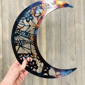 Metal Lacey Moon Wall Art - Etsy
