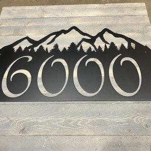 Metal Mountain Peak Address Sign - Etsy