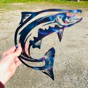 Metal Salmon Wall Art - Etsy