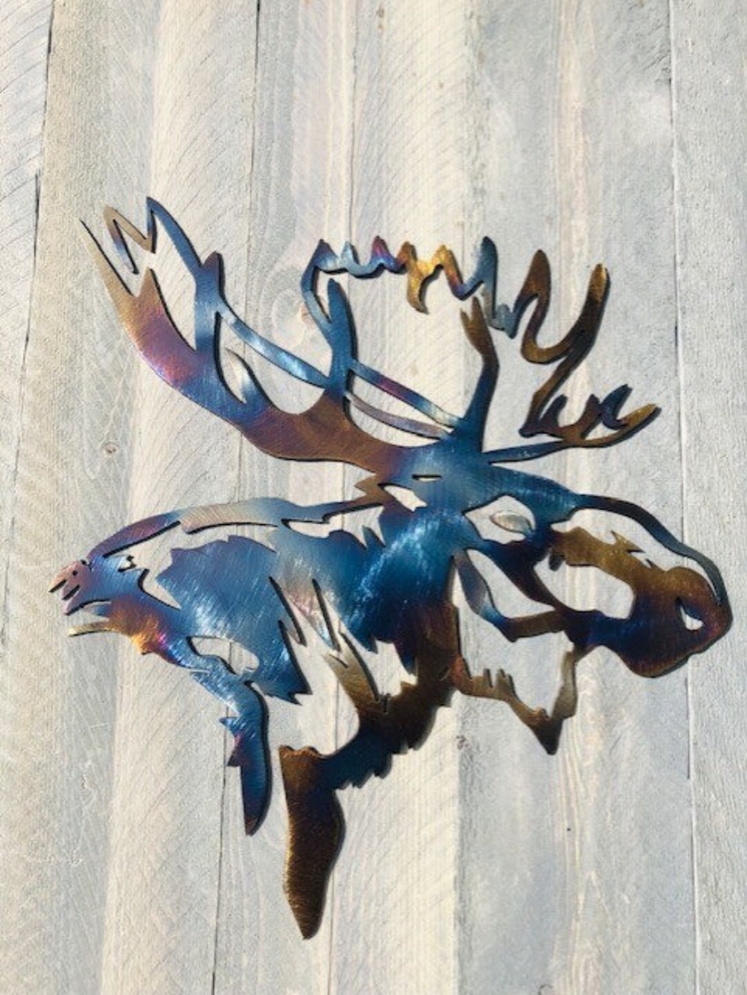 Metal Moose Head Wall Art - Etsy