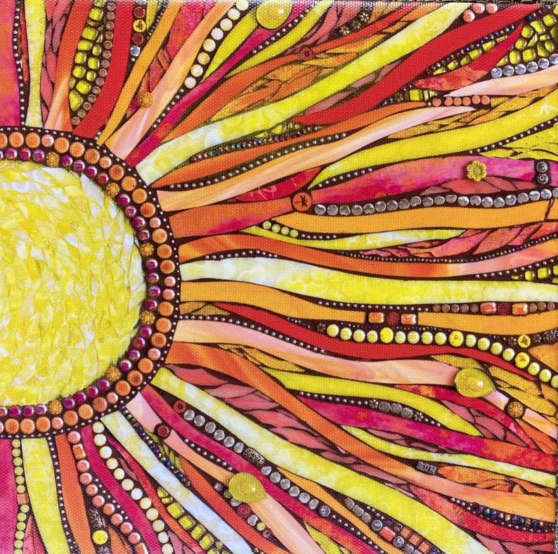Mosaic Wall Art canvas Print Sunshine 8 X 8 - Etsy